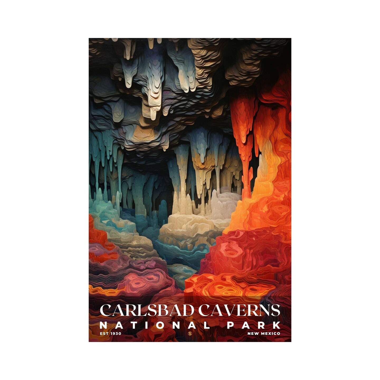 Carlsbad Caverns National Park Poster, Travel Art, Office Poster, Home ...