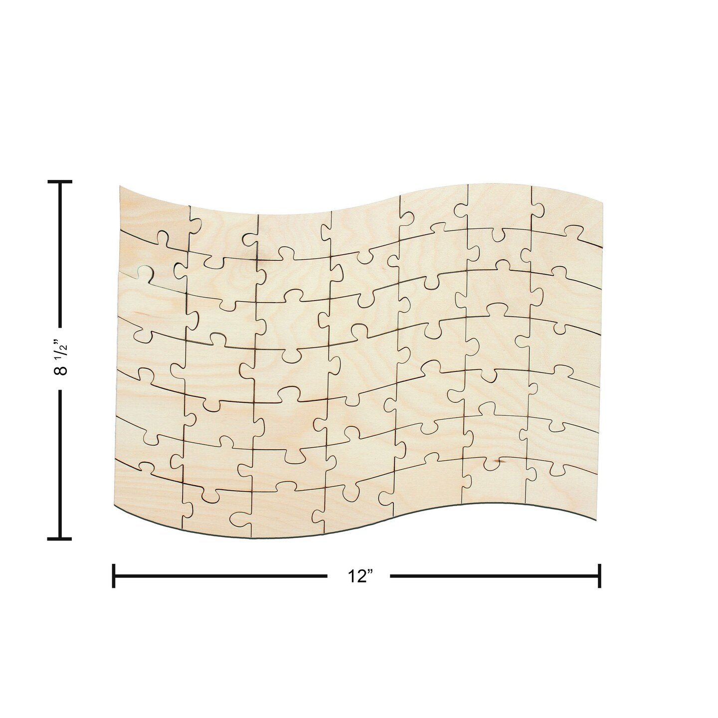 Leisure Arts Wood Puzzle Large Flag 49 pieces 11.88"x 7.88" Blank ...