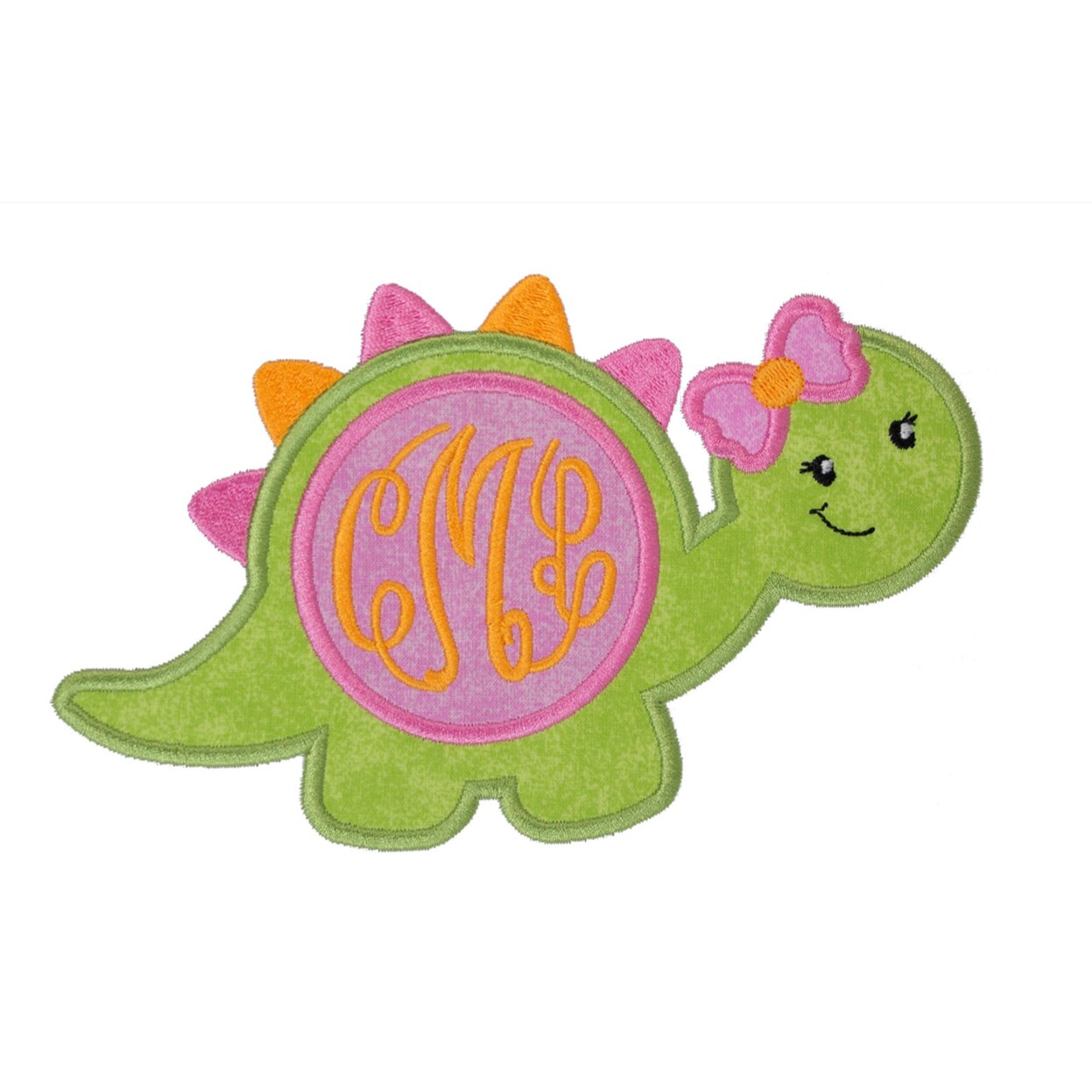 Girl Dinosaur Monogram Custom Sew or Iron on Patch | MakerPlace by Michaels
