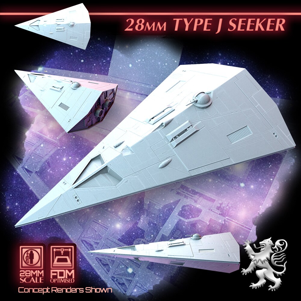 3d Printed Type J Seeker - 2nd Dynasty - Starship - 28mm - Playable ...
