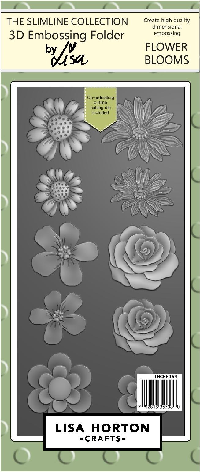 Lisa Horton --That Craft Place Lisa Horton Crafts Slimline 3D Embossing Folder & Dies - Flower ...