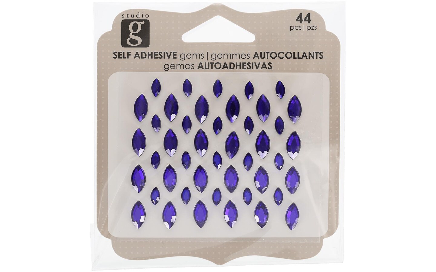Hampton Art Studio G Self Adhesive Bling, Purple, assorted sizes, 44 ...