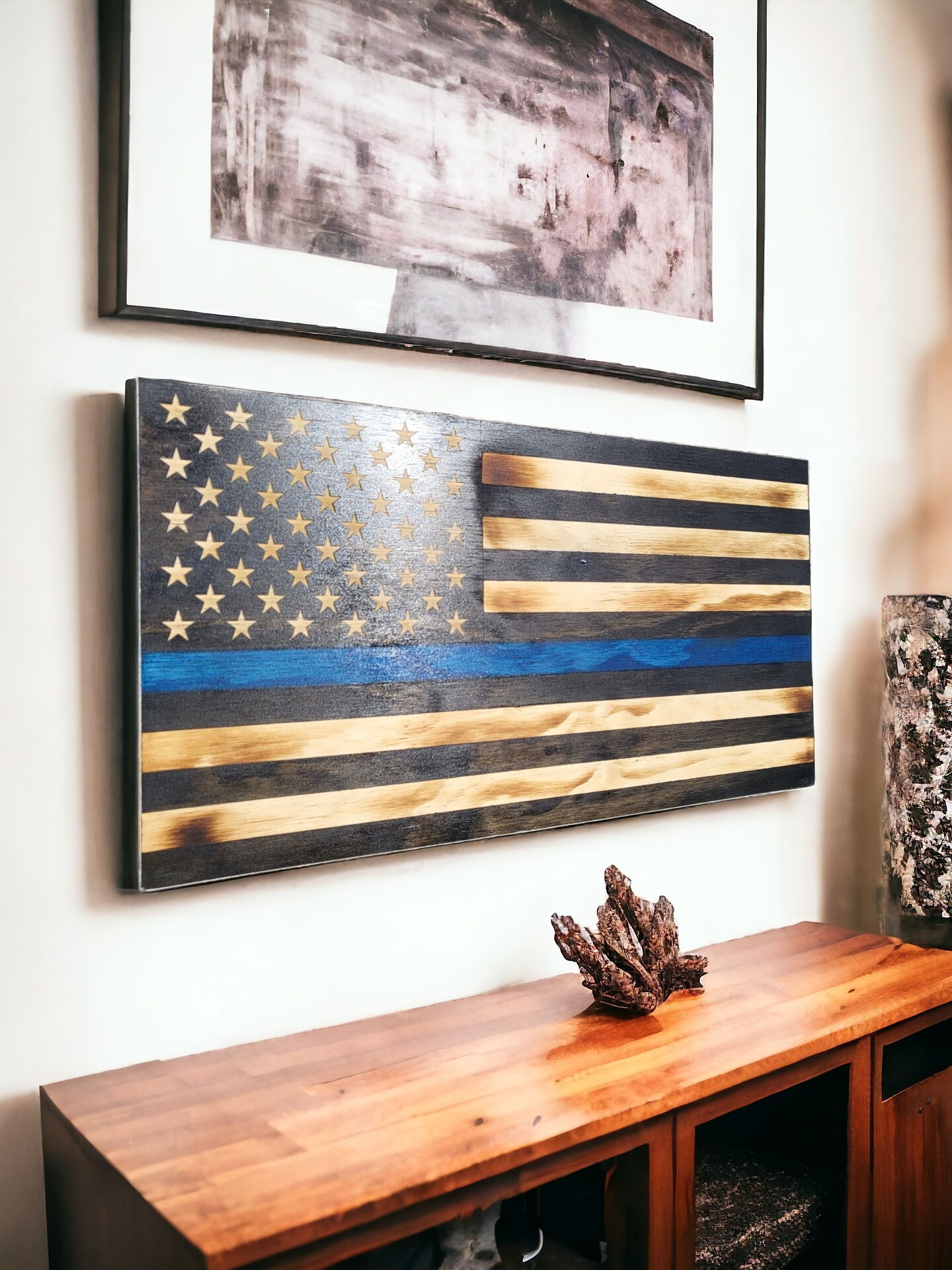 Thin Blue Line American Wood Flag | MakerPlace by Michaels
