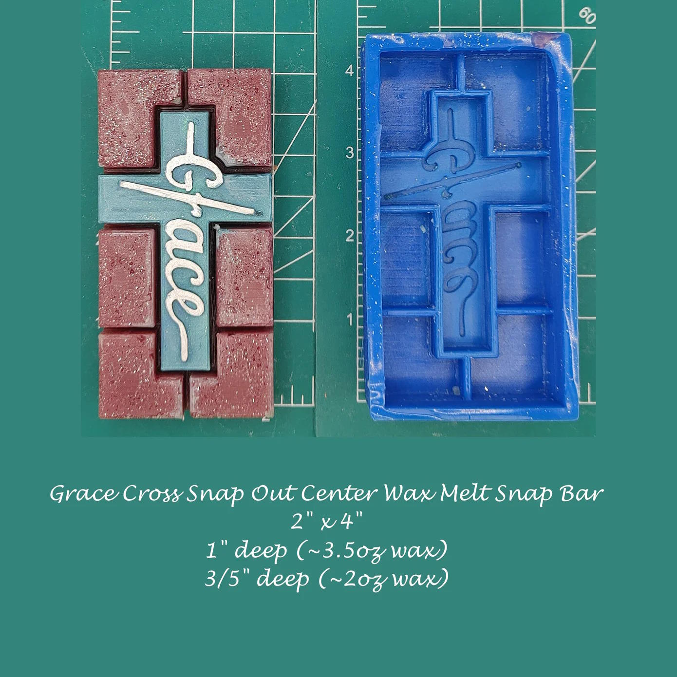 Grace Cross Snap Out Center Wax Melt Snap Bar Silicone Mold | Michaels