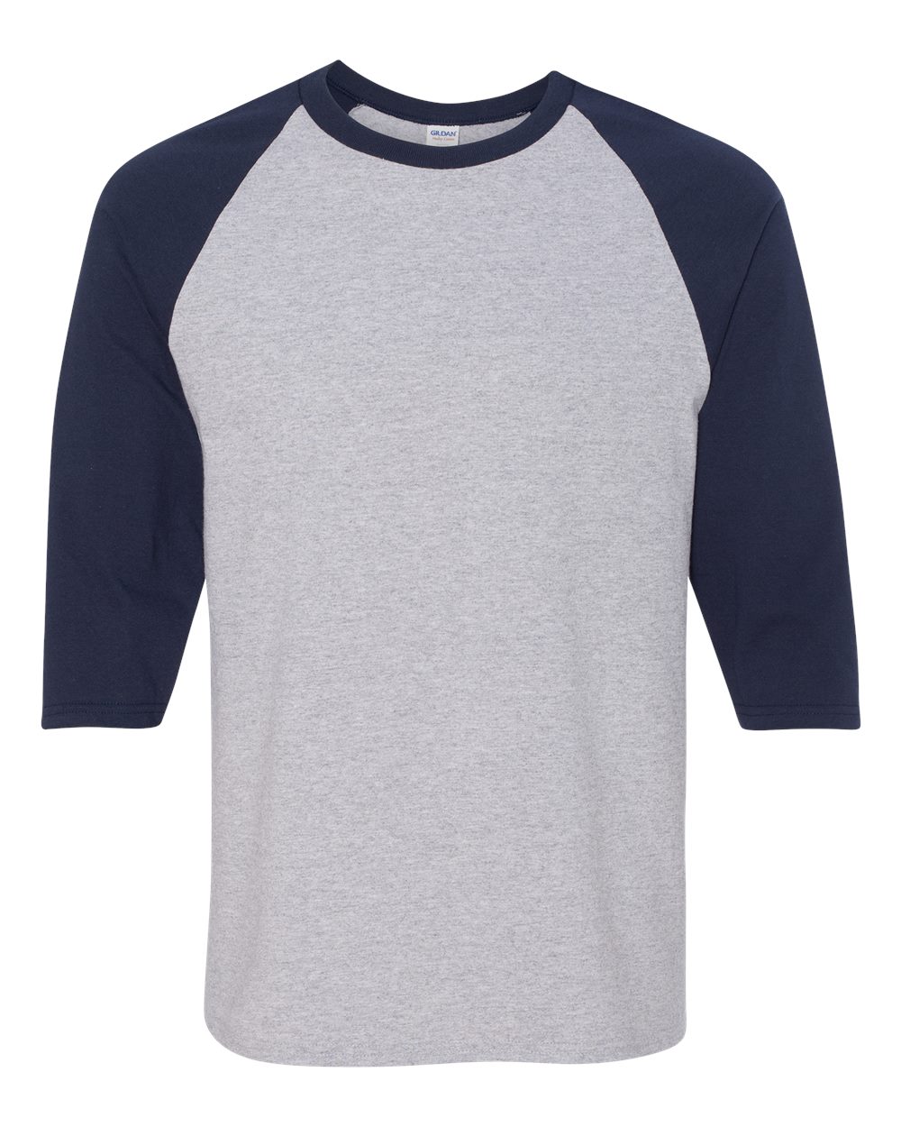 Gildan® Heavy Cotton Raglan Crewneck Three-Quarter Sleeve T-Shirt ...