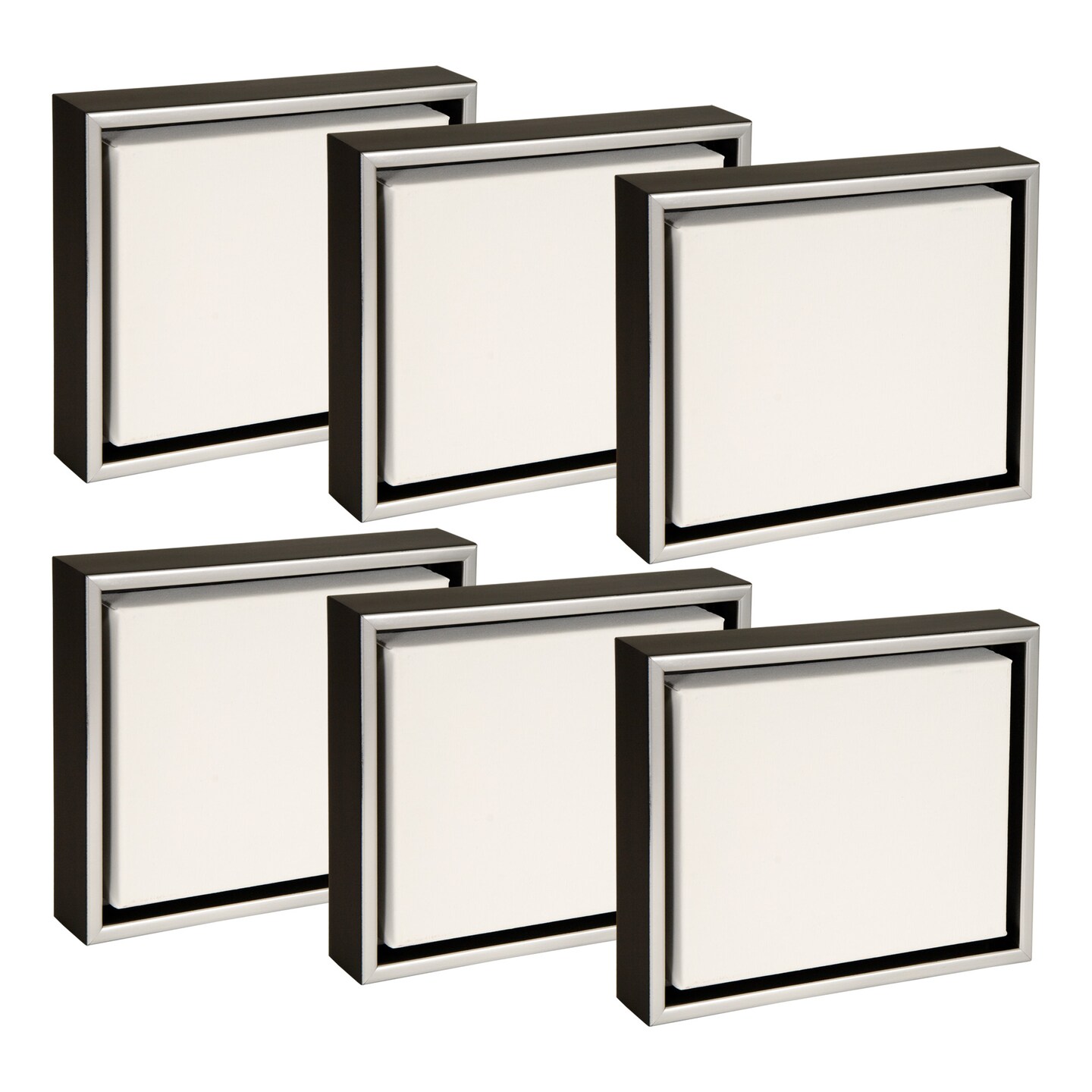 Creative Mark Illusions Floater Canvas Frame, Black and Silver, 3/4 in ...