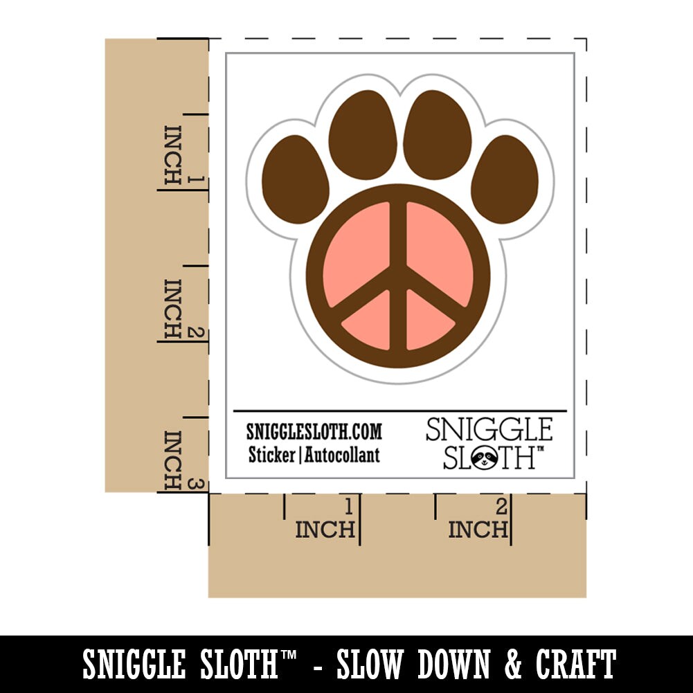 Paw Print Dog Cat Peace Sign Waterproof Vinyl Phone Tablet Laptop Water ...