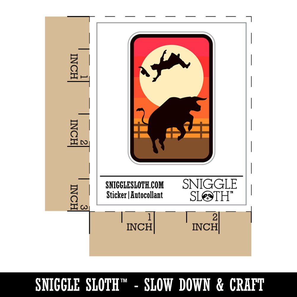 Rodeo Bull Bucking Throwing Cowboy Waterproof Vinyl Phone Tablet Laptop ...