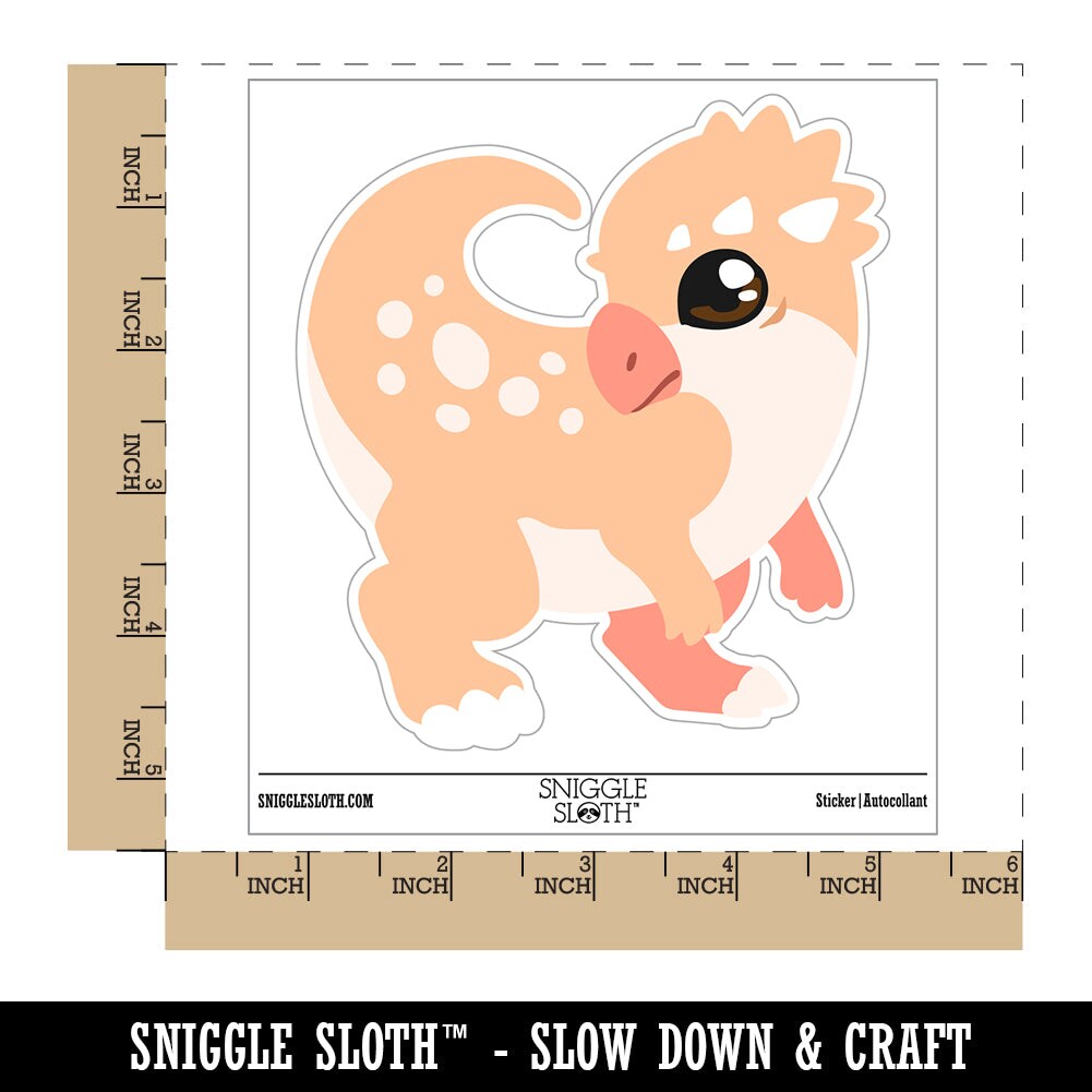 Chibi Pachycephalosaurus Dinosaur Waterproof Vinyl Phone Tablet Laptop ...