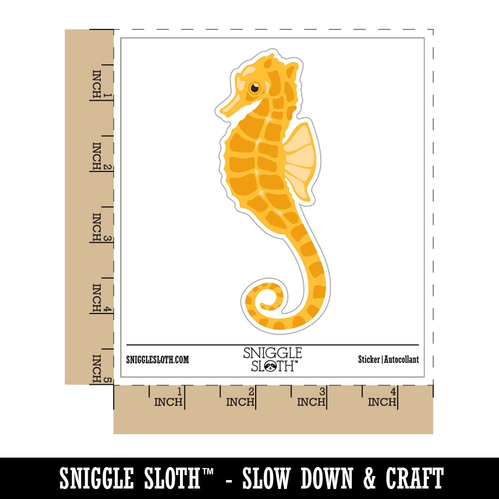 Seahorse Solid Waterproof Vinyl Phone Tablet Laptop Water Bottle ...