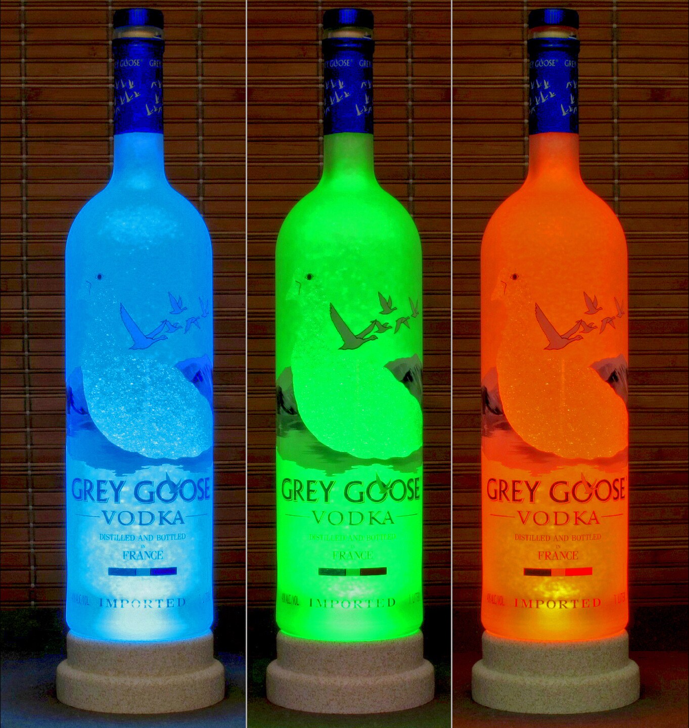 Grey Goose Vodka Color Changing Remote Control lamp Bottle Lamp Bar Light man cave lighting LED ...