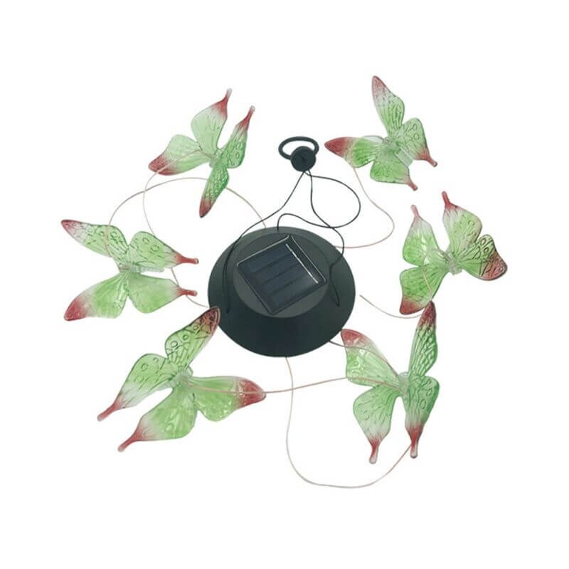 The House of Awareness Green Solar Six Butterfly Wind Chimes | Michaels
