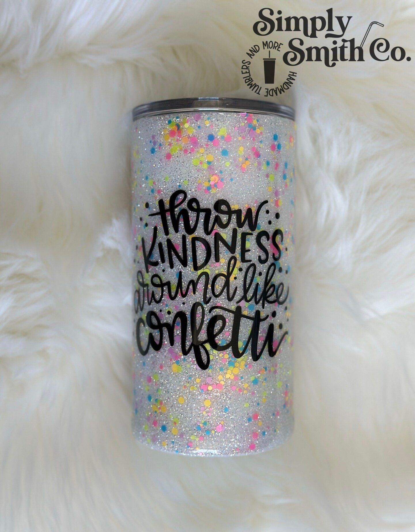 Throw Kindness Like Confetti, Kindness Confetti Glitter Tumbler ...