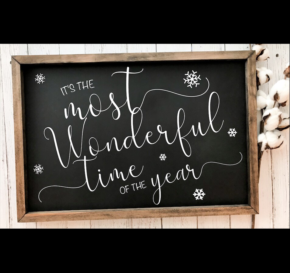 Farmhouse Christmas Sign | Rustic Home Decor | Wintery Sign| Large ...