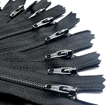 100 YKK Black Zipper (7" Inches) For Slacks, Shirts,Bags, Pouches and ...