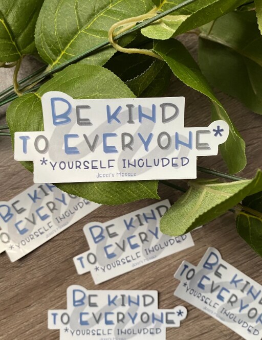 Be kind to yourself sticker, self care decal, daily mantra, mental ...