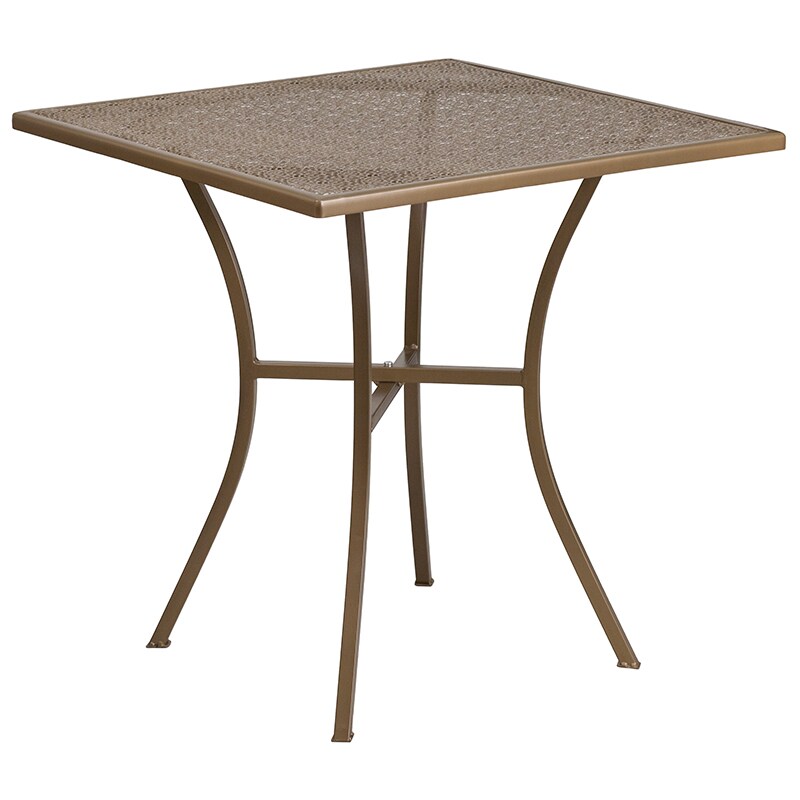 Flash Furniture 28SQ Gold Patio Table Set, Gold | Michaels