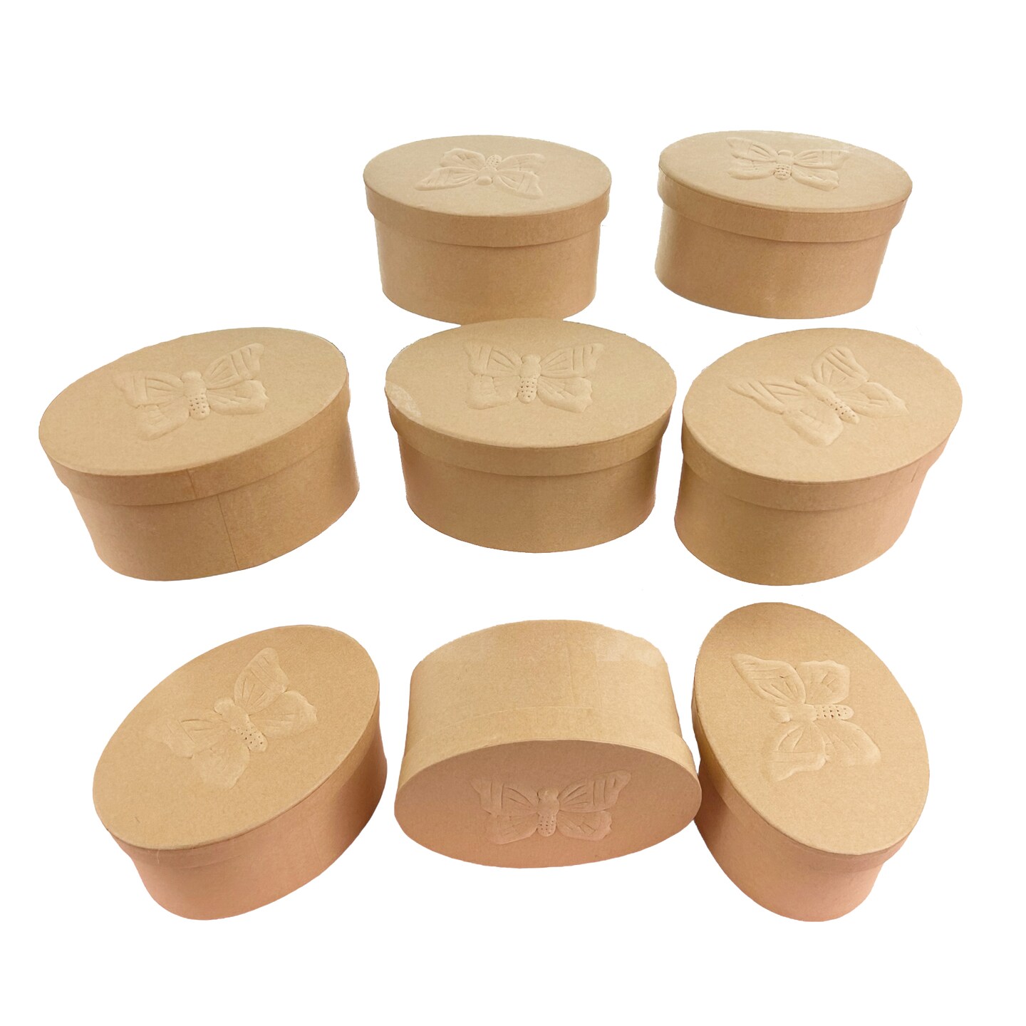 36 Units of Oval Box with Butterfly Embossed Lid | Michaels