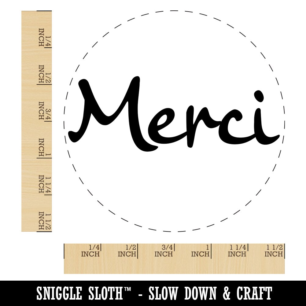 Merci Thank You French Self-Inking Rubber Stamp for Stamping Crafting ...
