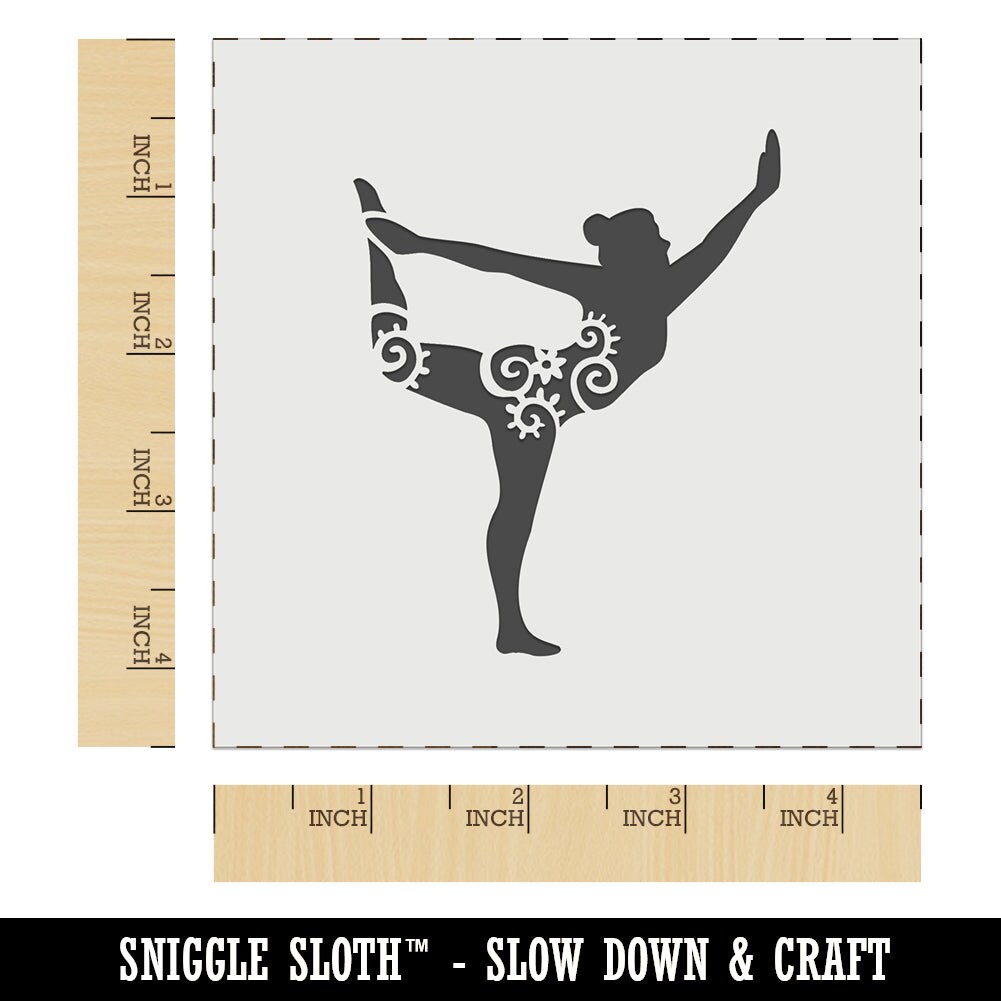 Yoga Pose Natarajasana Dancers Pose Wall Cookie DIY Craft Reusable ...