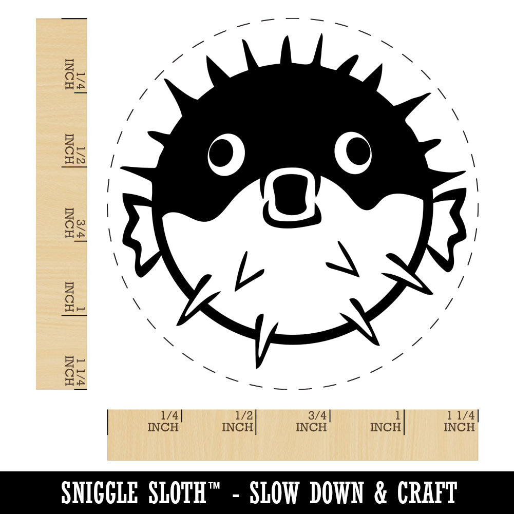 Startled Puffer Fish Rubber Stamp for Stamping Crafting Planners | Michaels