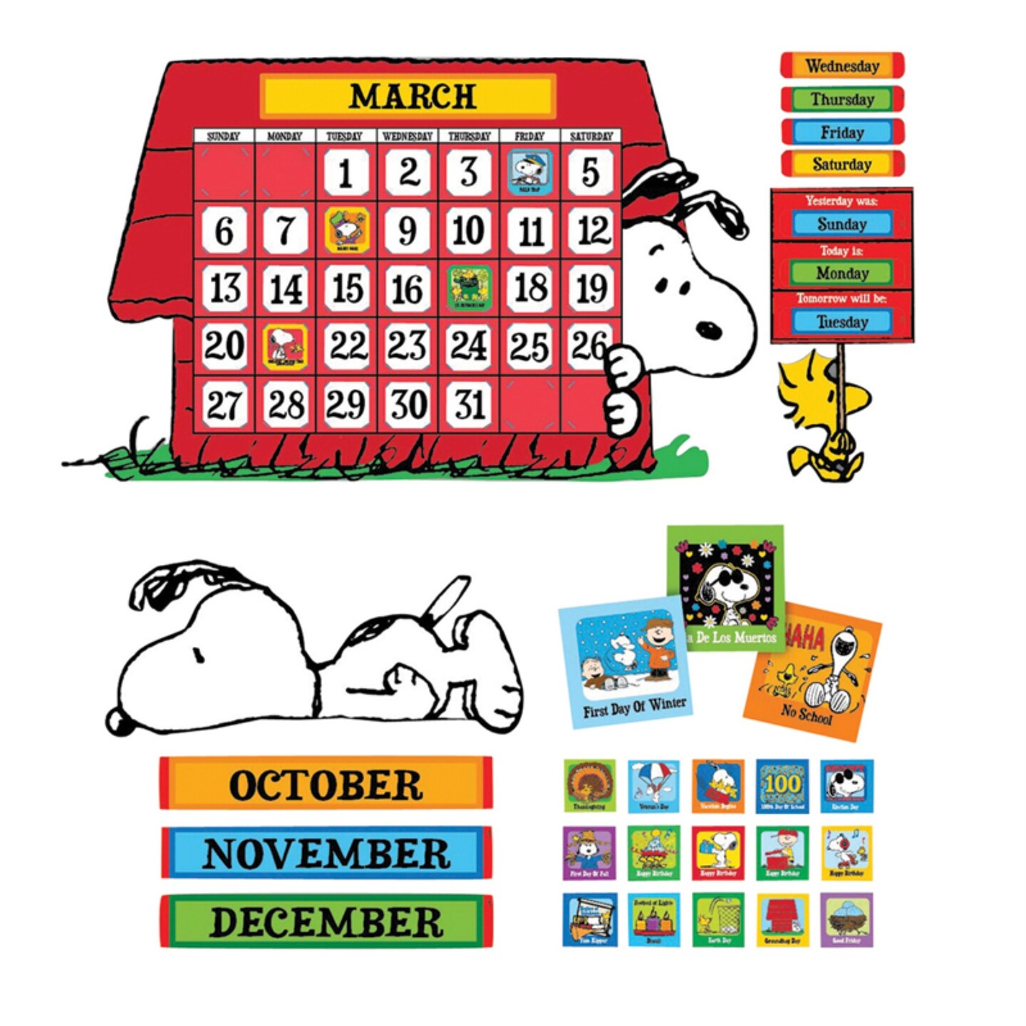 Peanuts Calendar Bulletin Board Set | Michaels