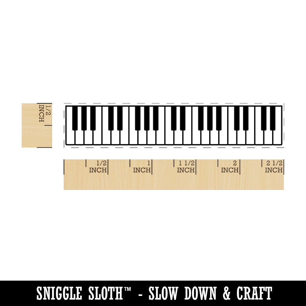 Piano Keys Border Rectangle Rubber Stamp for Stamping Crafting | Michaels