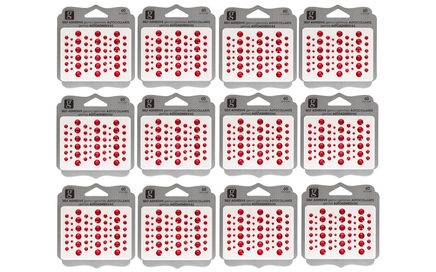 Adhesive Bling Red 12pc | Michaels