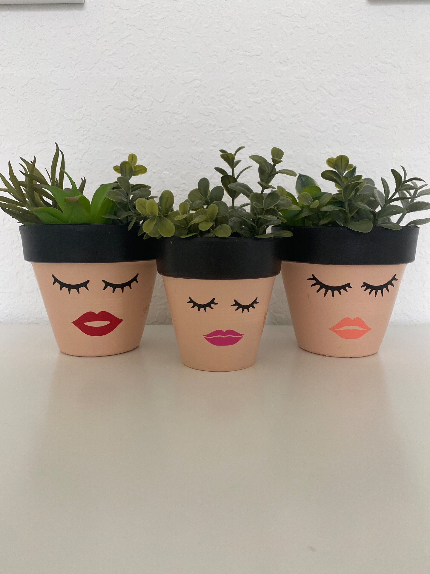 Cute Face Planter Design. Perfect Gift. Interior Planter. Whimsical ...