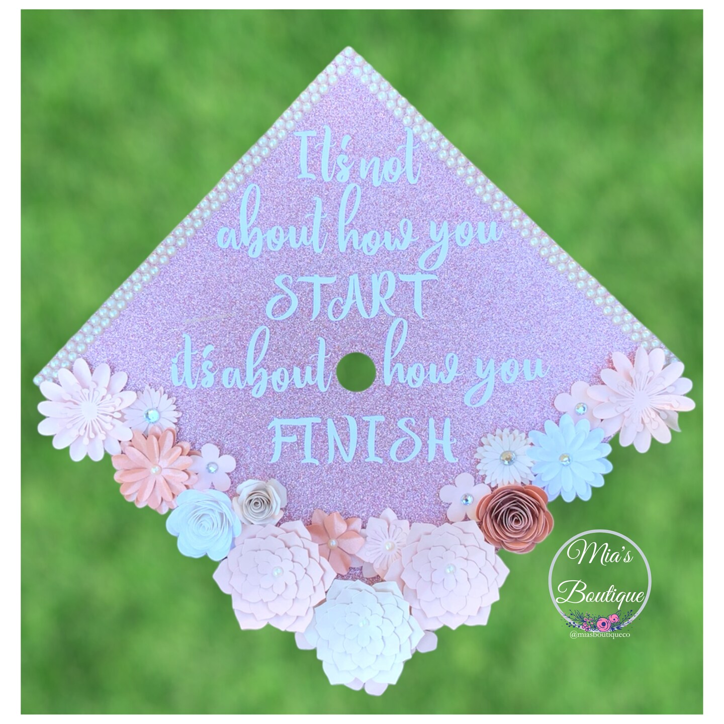 Graduation Cap Graduation Cap Topper Personalized Floral Sunflower ...