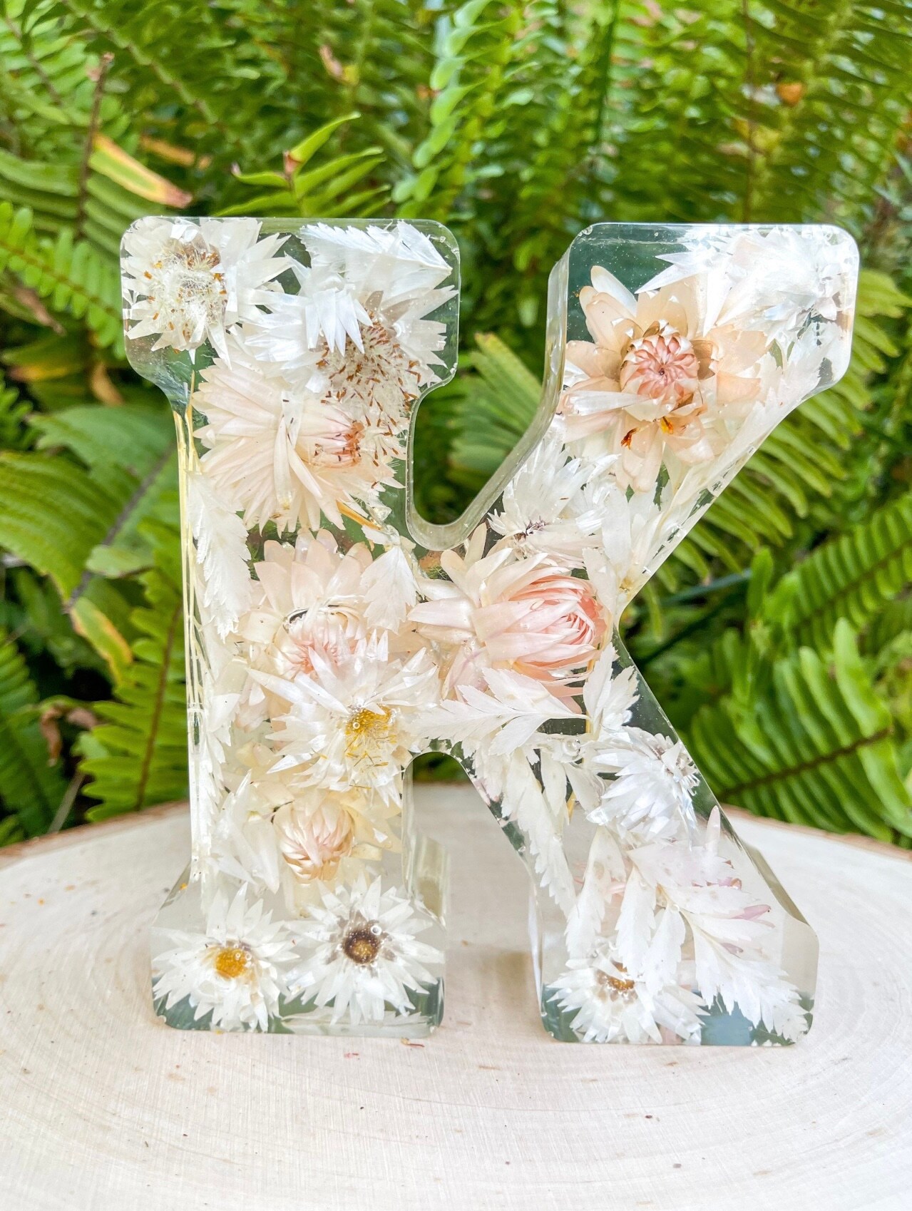 Dried floral resin letter | MakerPlace by Michaels