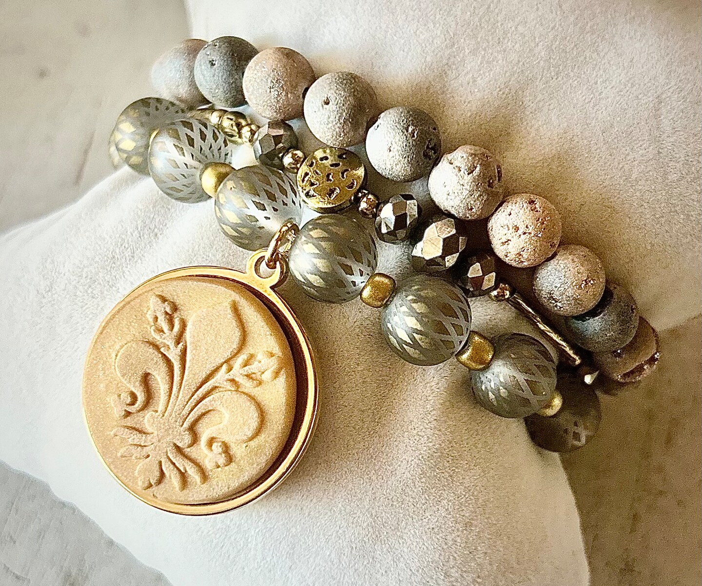 Florence Lily Charm Bracelet Stack, Firenze Lily Jewelry, Giglio of ...
