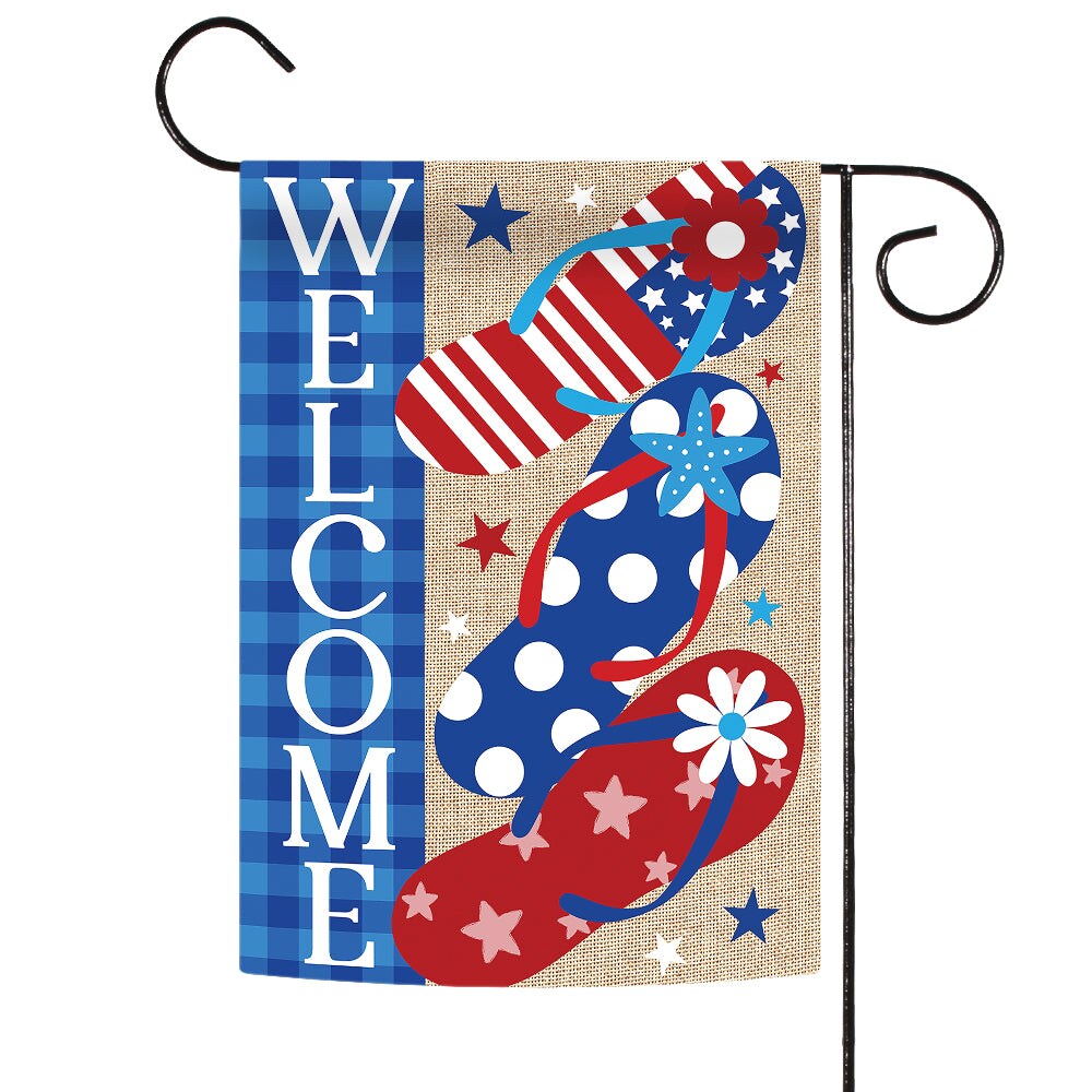 Burlap Flip Flops Decorative Summer Double Sided Flag | Michaels