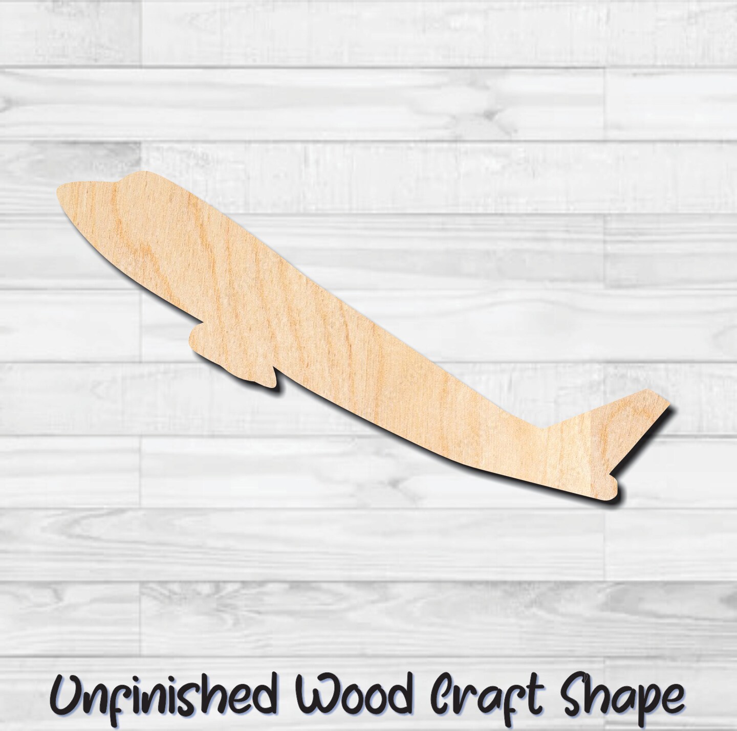 Airplane Plane Jet Unfinished Wood Shape Blank Laser Engraved Cut Out ...