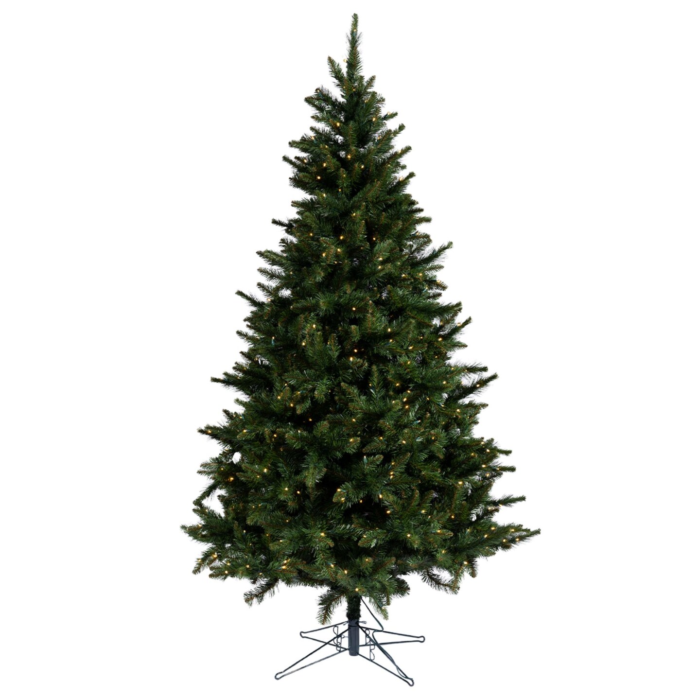 Barcana 7.5' Pre-Lit Medium Aspen Pine Artificial Christmas Tree, Warm ...