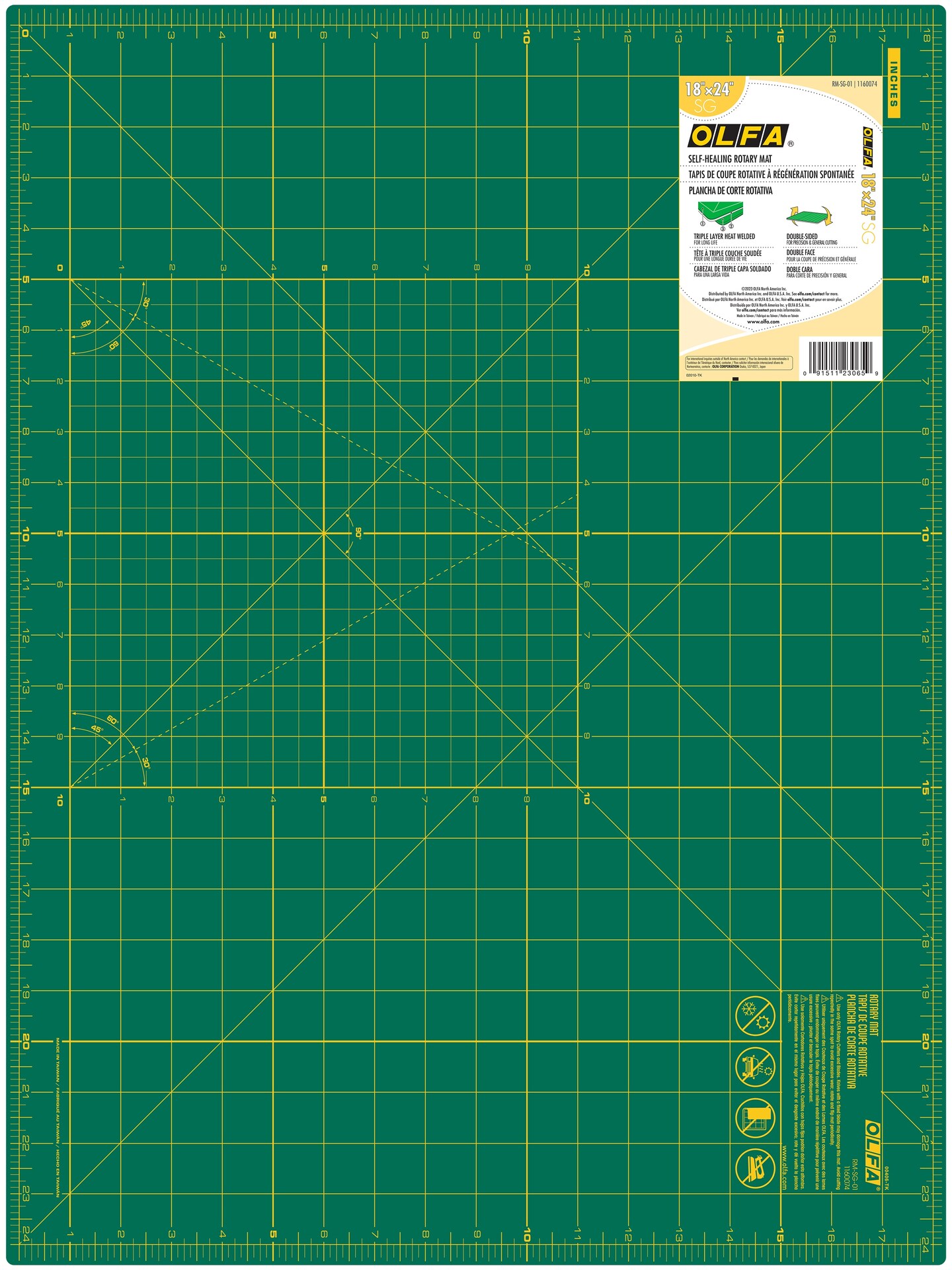 OLFA Double-Sided Self-Healing Rotary Mat 18"X24"-Green | Michaels