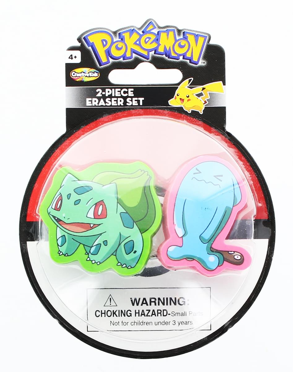 Pokemon Eraser 2-Pack: Bulbasaur & Wobbuffet | Michaels