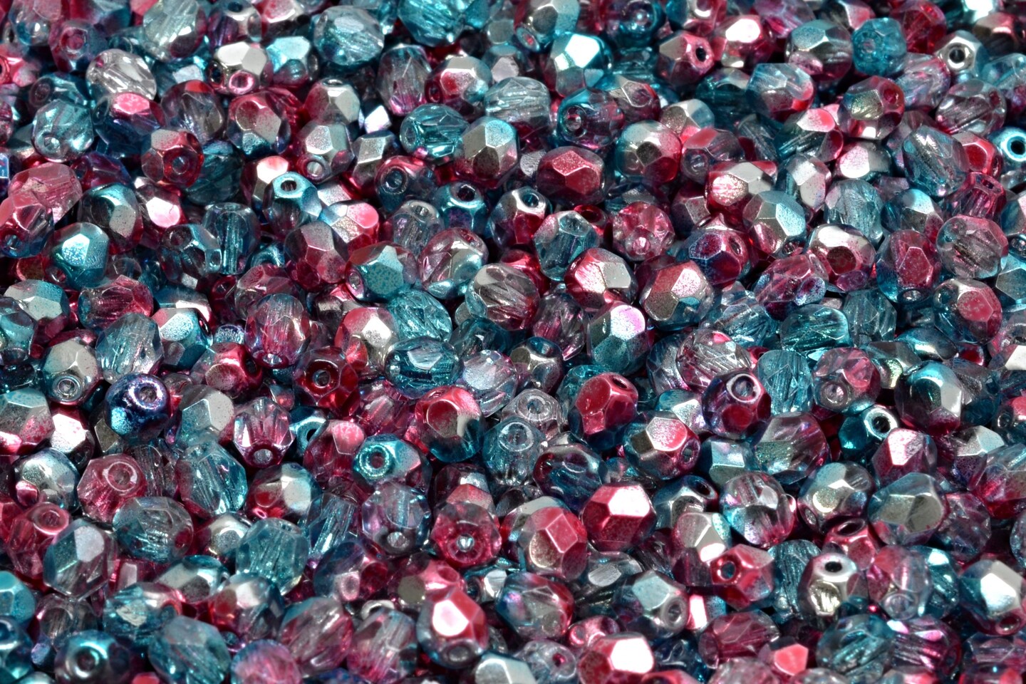 4mm Czech Fire Polish Beads, Crystal Pink/Purple, 50 pieces | Michaels