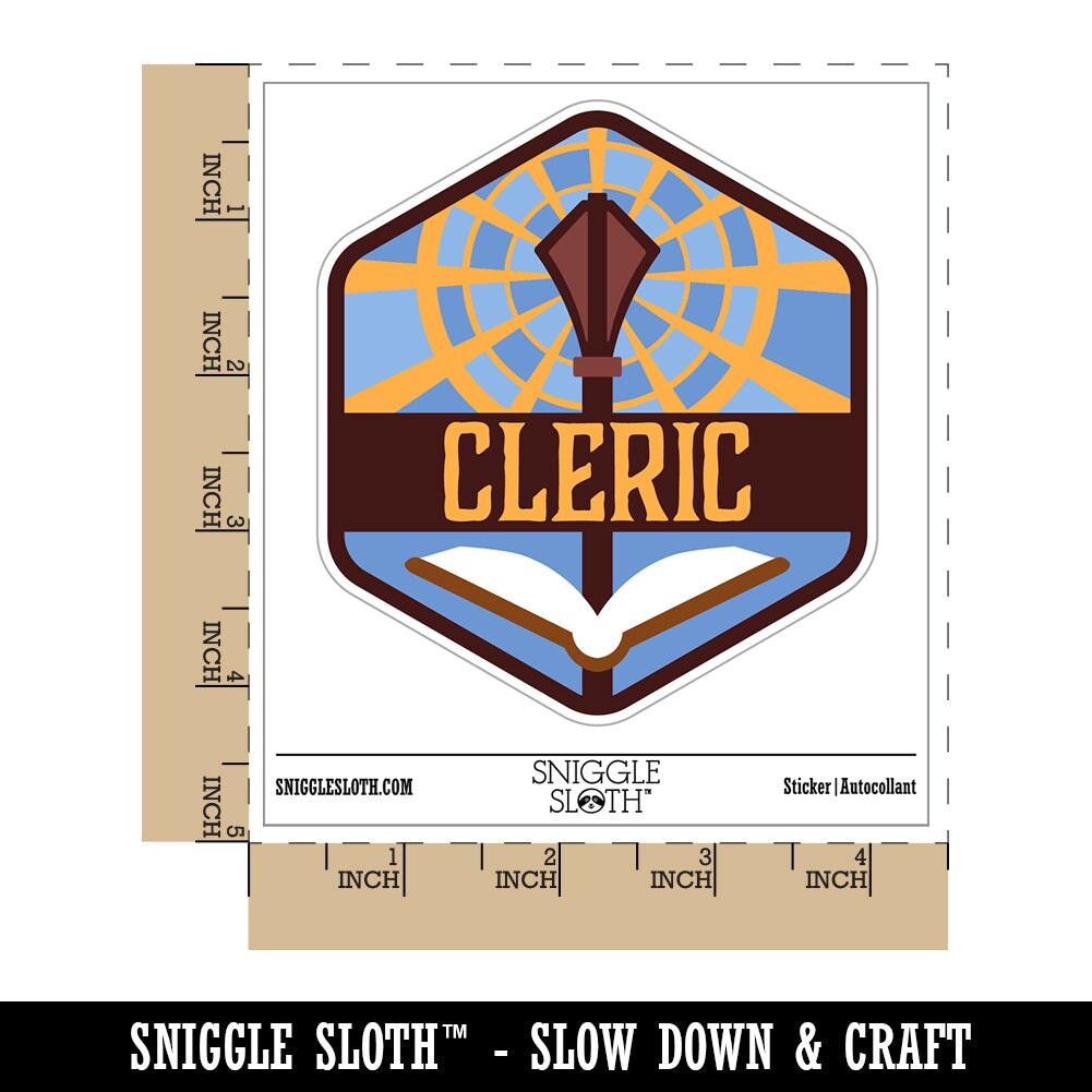 RPG Class Cleric Games Fantasy Gaming Waterproof Vinyl Phone Tablet ...