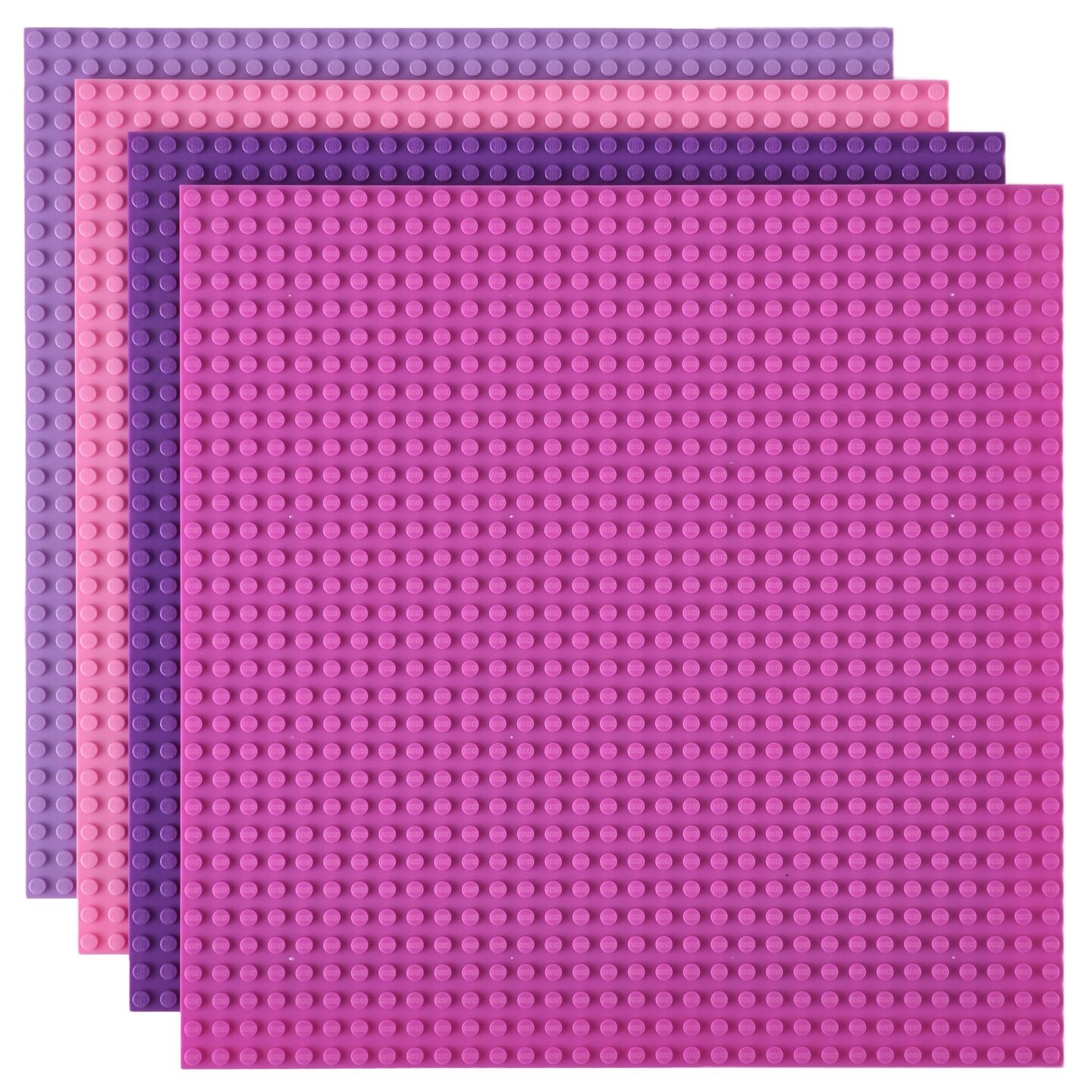 Strictly Briks 4 Pack Baseplates 10x10 in, Stackable Building Plates ...