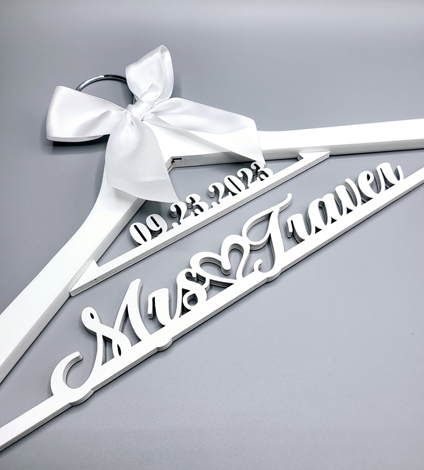 2 Line Laser Cut Wedding Dress Custom Hanger for Bride | MakerPlace by ...