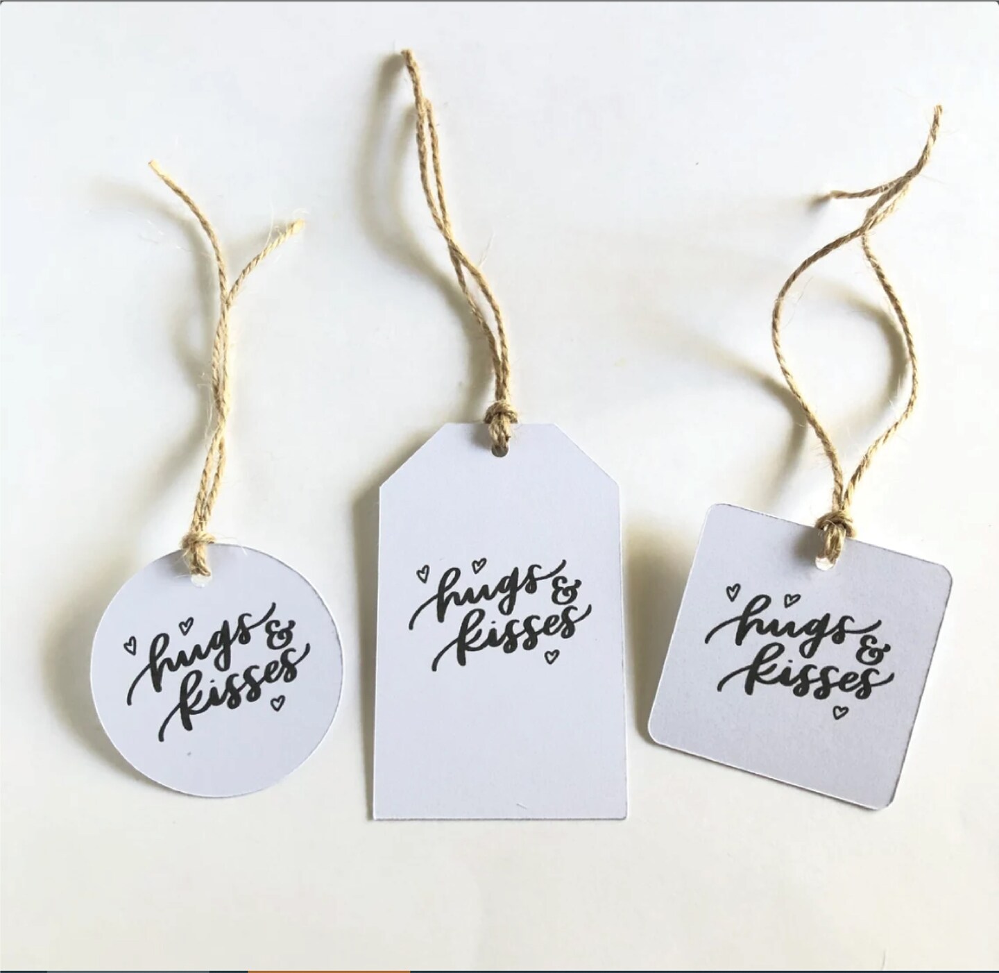 Hugs and kisses favor gift tag personalized gift tag custom gift tag ...