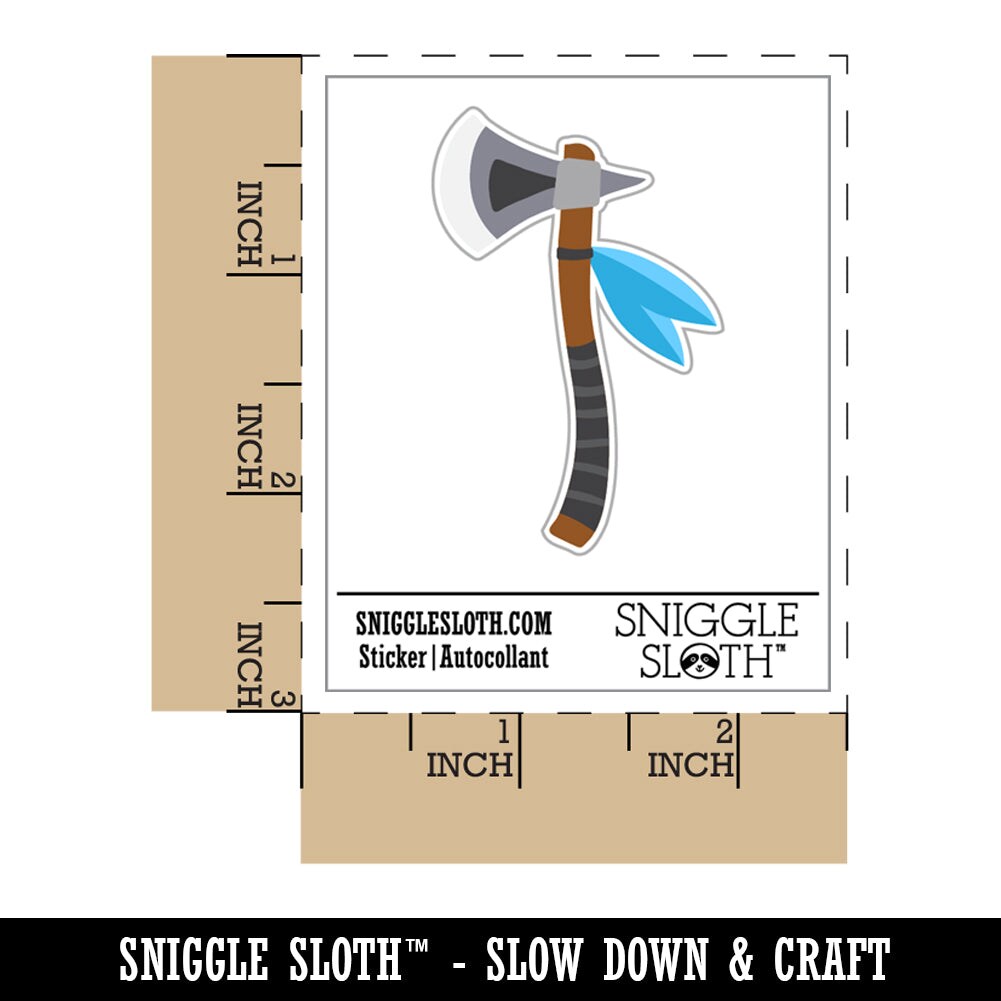 Tomahawk Native American Axe Tool Weapon Waterproof Vinyl Phone Tablet ...