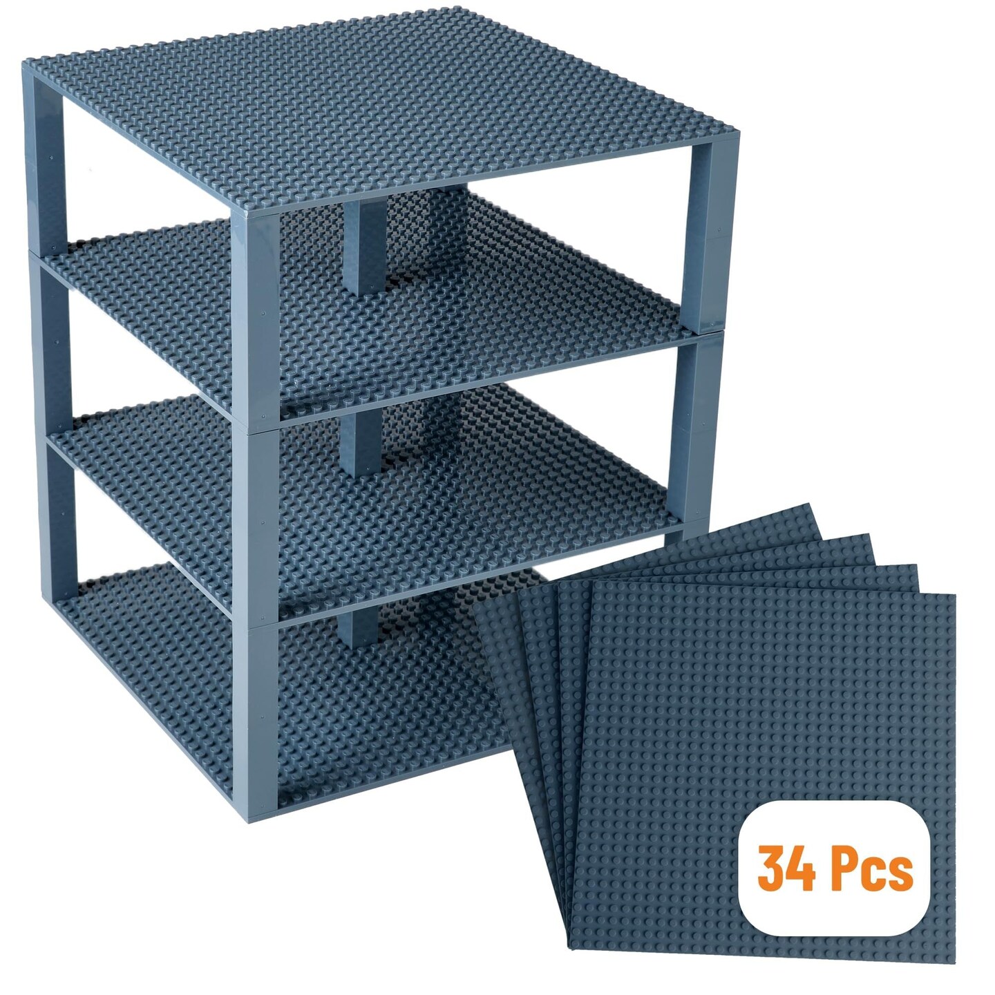 Strictly Briks 4 Pack Classic Stackable Baseplates 10x10 in, Building ...
