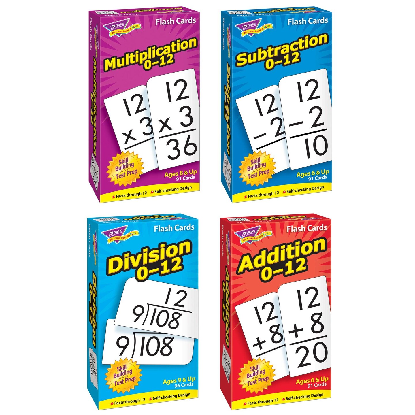 Math Operations Flash Cards Pack - Set of 4 | Michaels