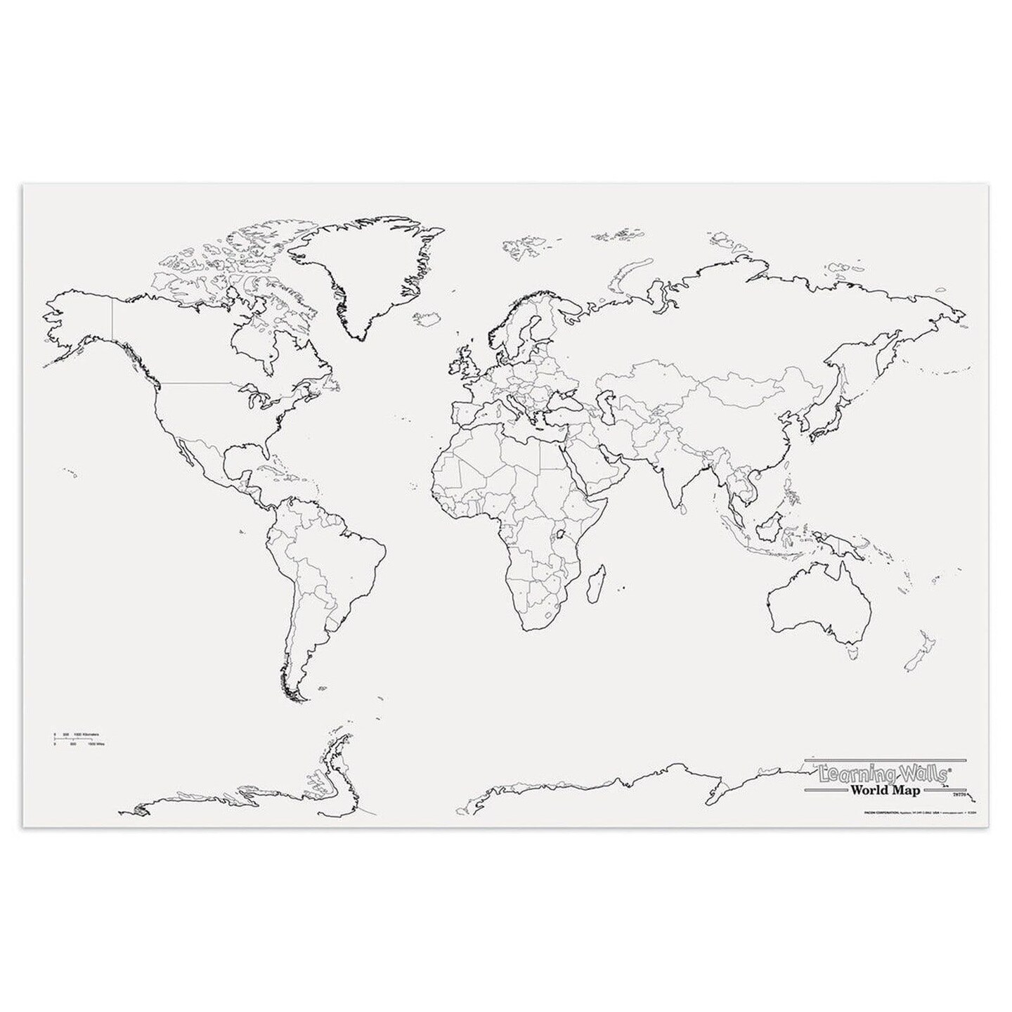 Learning Walls, World Map, 48" x 72", 1 Piece | Michaels