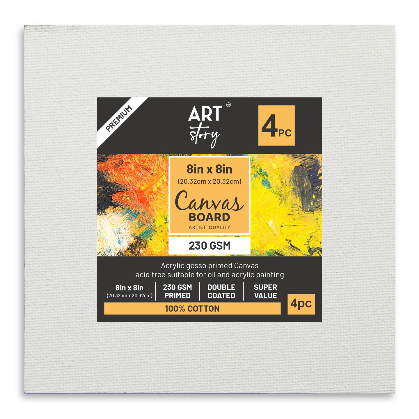 Little Birdie Canvas Board Square 8"X8" 4/Pkg-8"X8" | Michaels