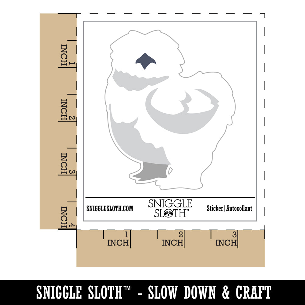 Fluffy Silkie Chicken Waterproof Vinyl Phone Tablet Laptop Water Bottle ...