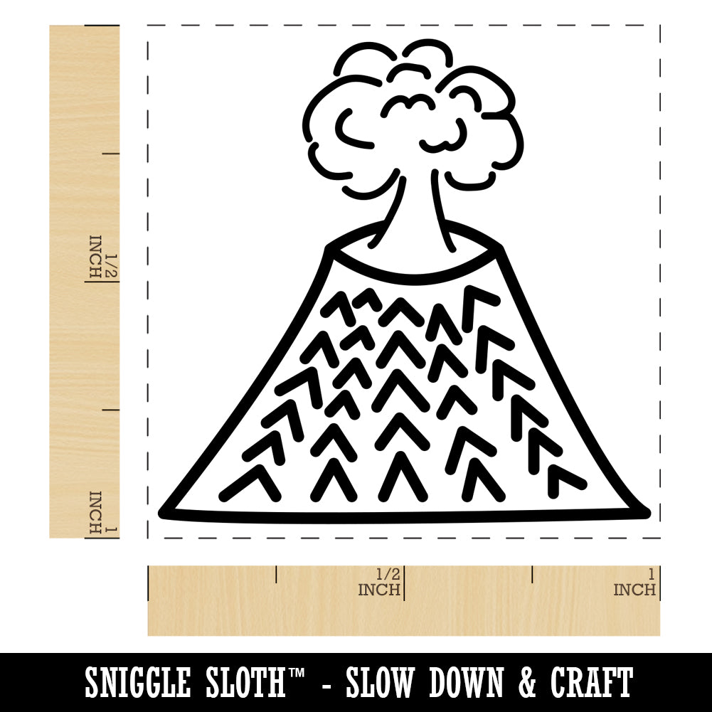 Volcano Erupting Doodle Self-Inking Rubber Stamp Ink Stamper | Michaels
