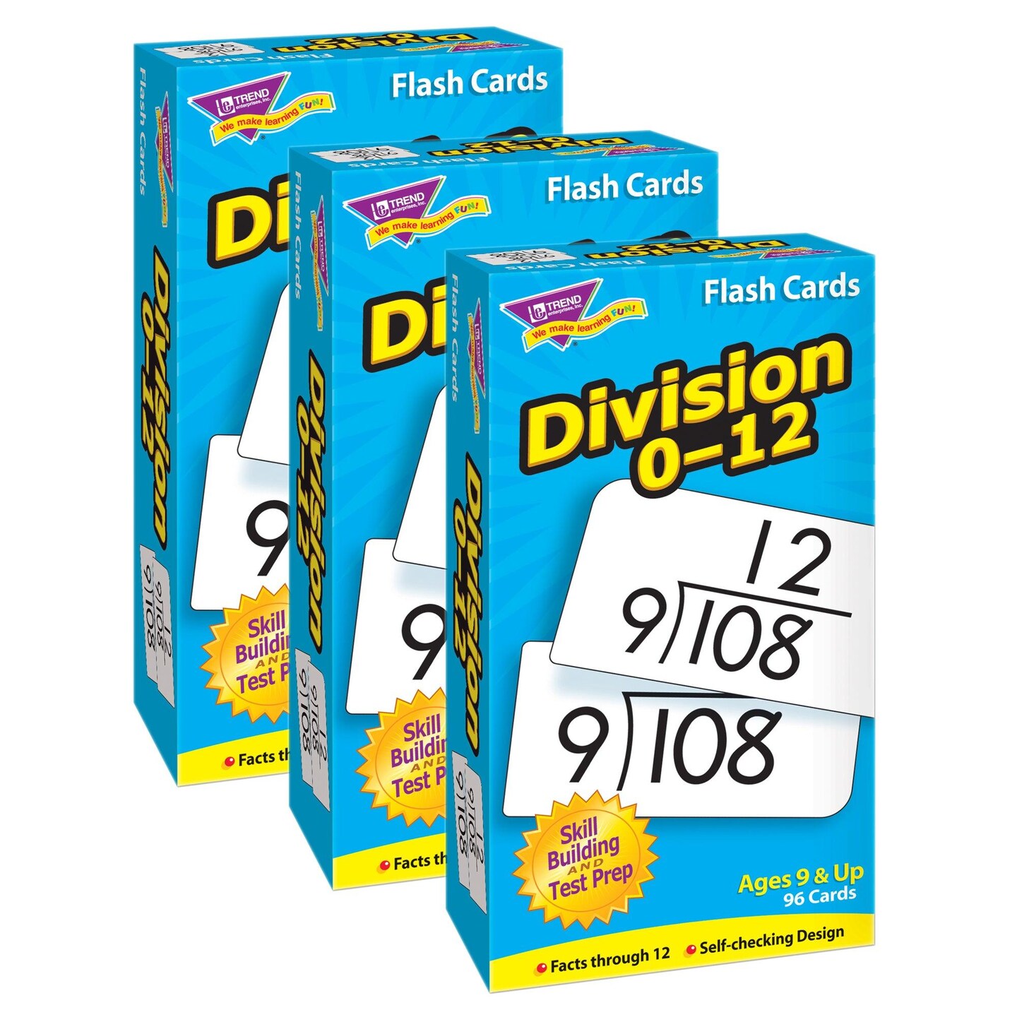 Division 0-12 Skill Drill Flash Cards, Pack of 3 | Michaels